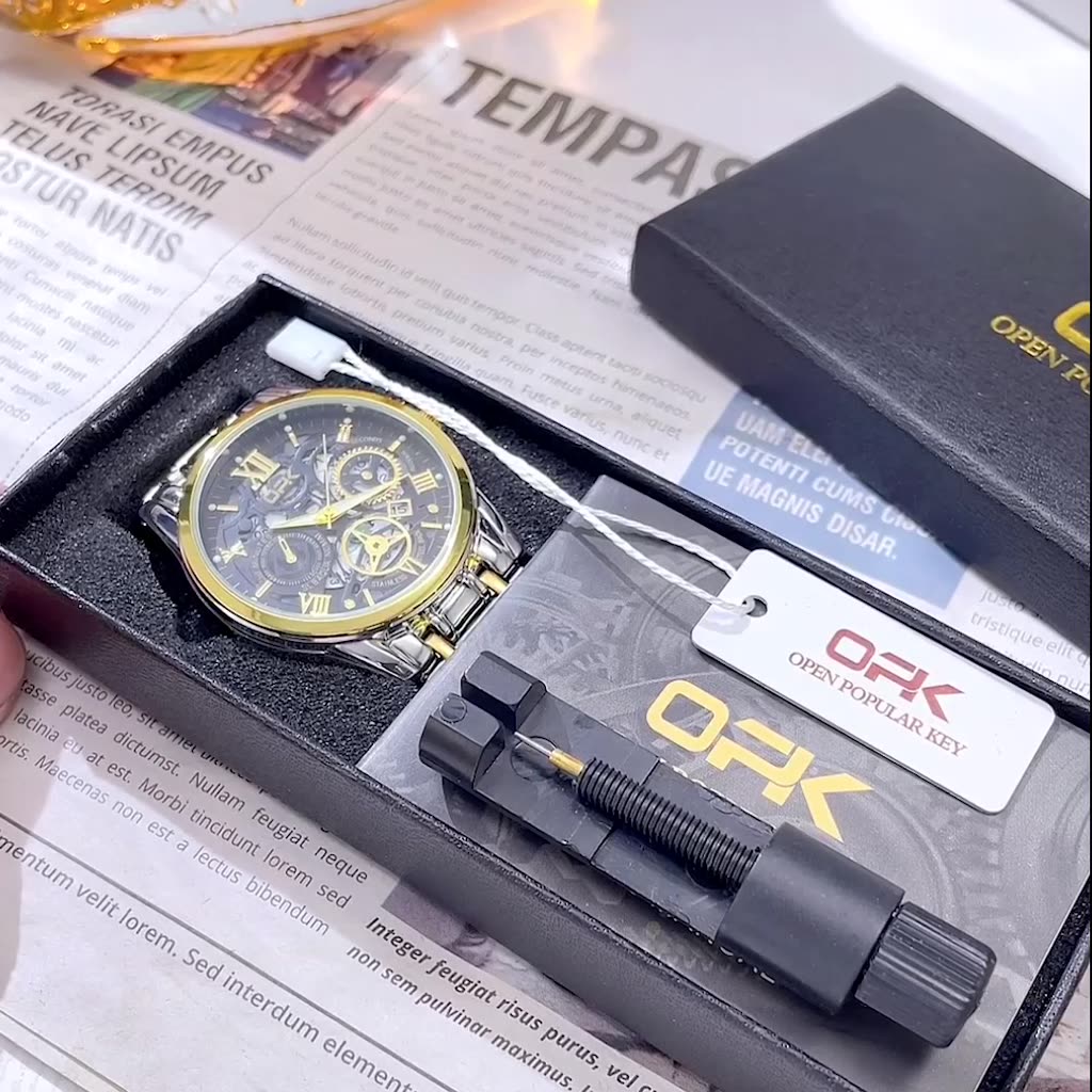 OPK Watch For Men Waterproof Original Stainless Steel Quartz Fashion ...