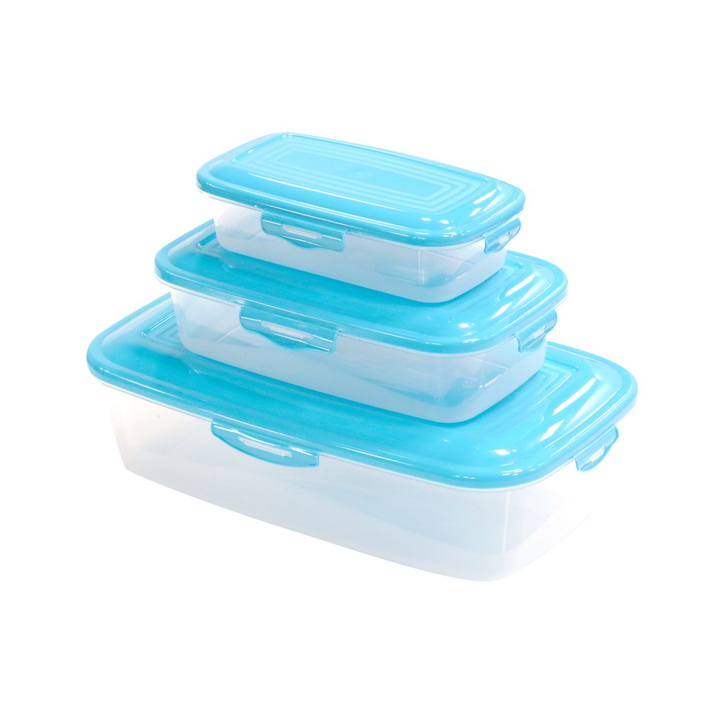 OSH Rectangle Food Container 3-Piece Set | Shopee Philippines