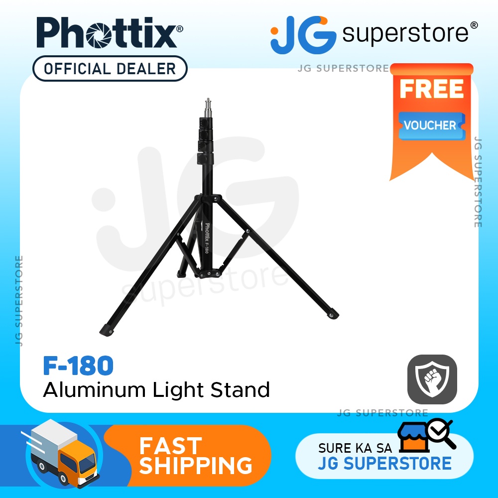 Phottix F-180 Aluminum Light Stand for Photography Lights Convenient ...