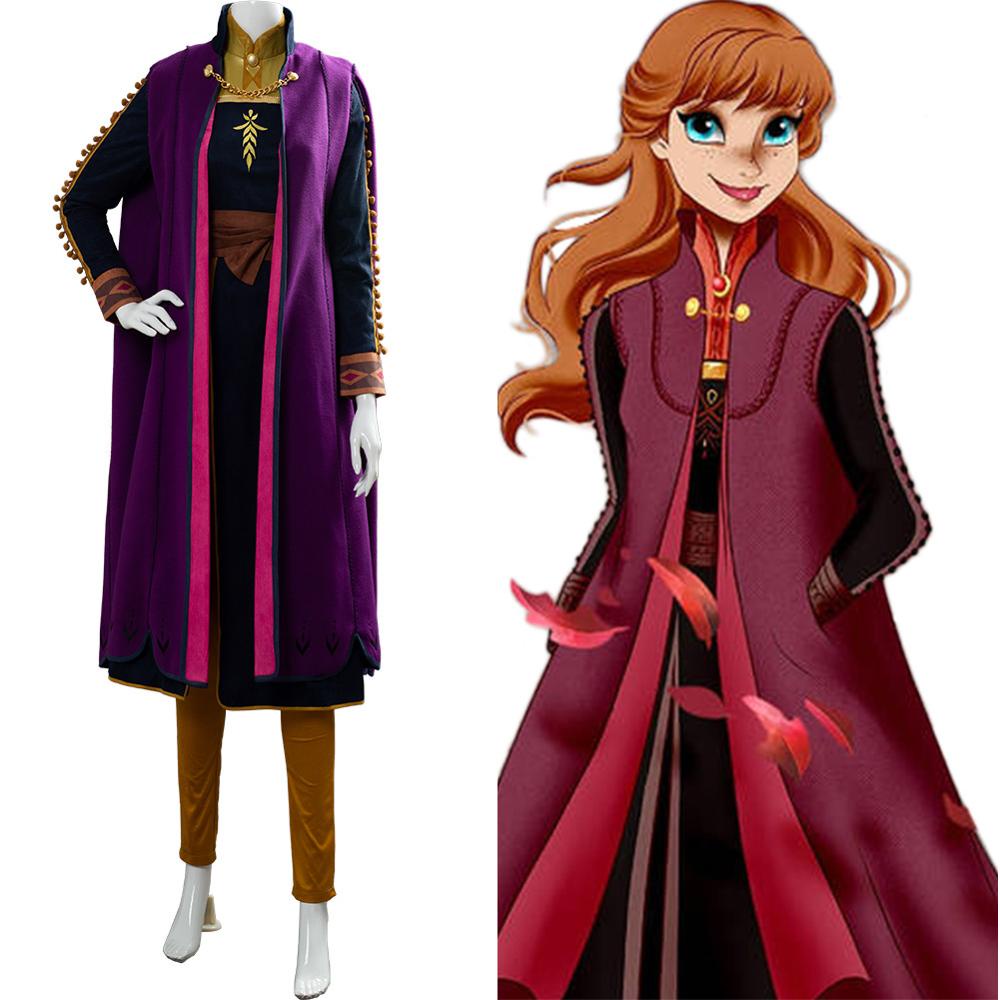 In Stock Princess Anna Cosplay Costume for Adult Woman Halloween ...