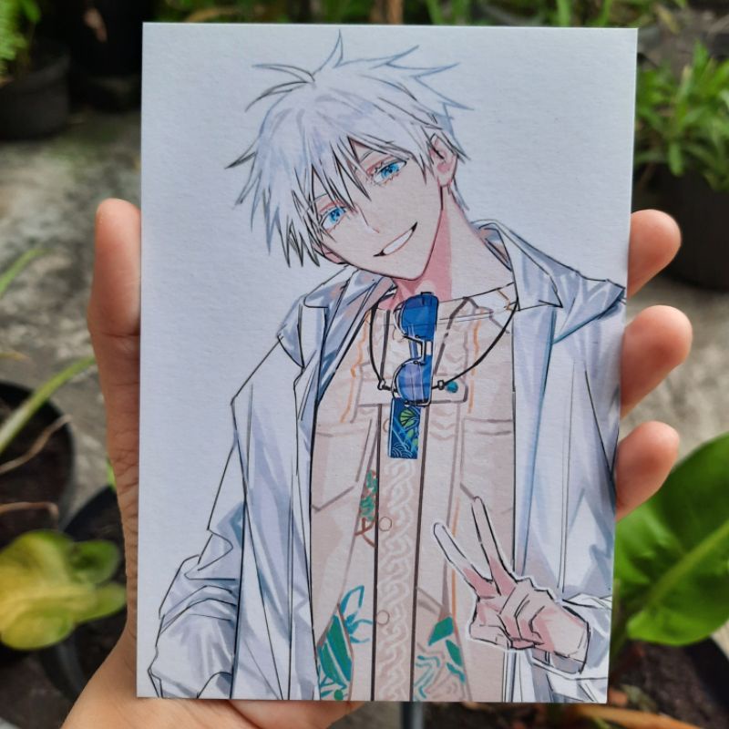 Gojo satoru peace Postcard | Shopee Philippines