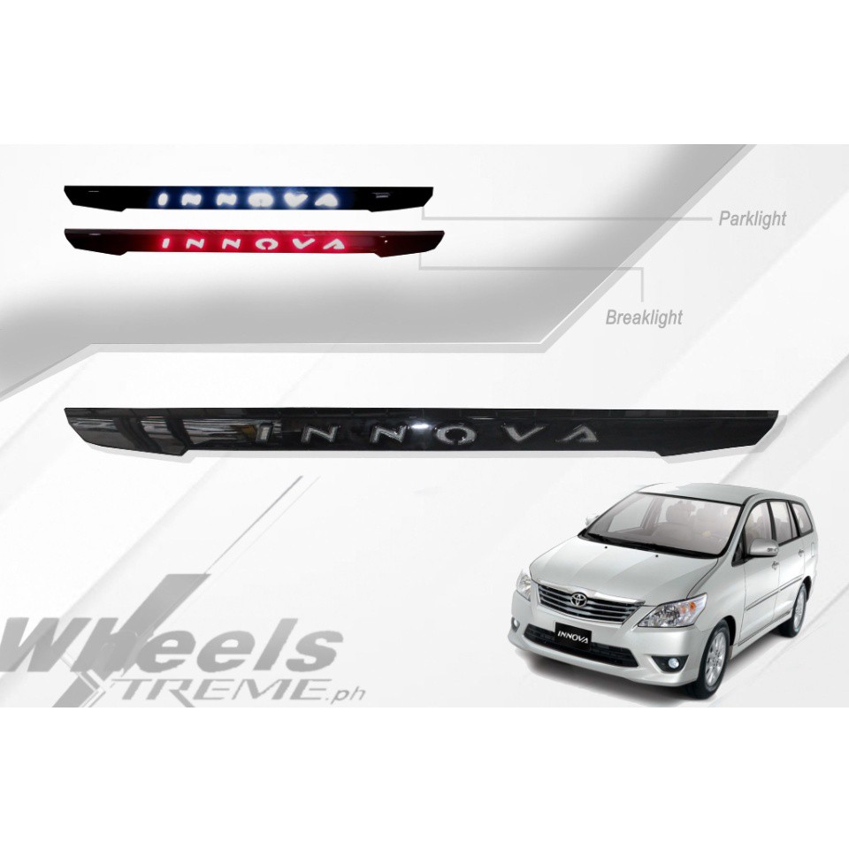 Toyota Innova 2008-2013 LED TRUNK LID / REAR LIGHT COVER Glossy Black ...