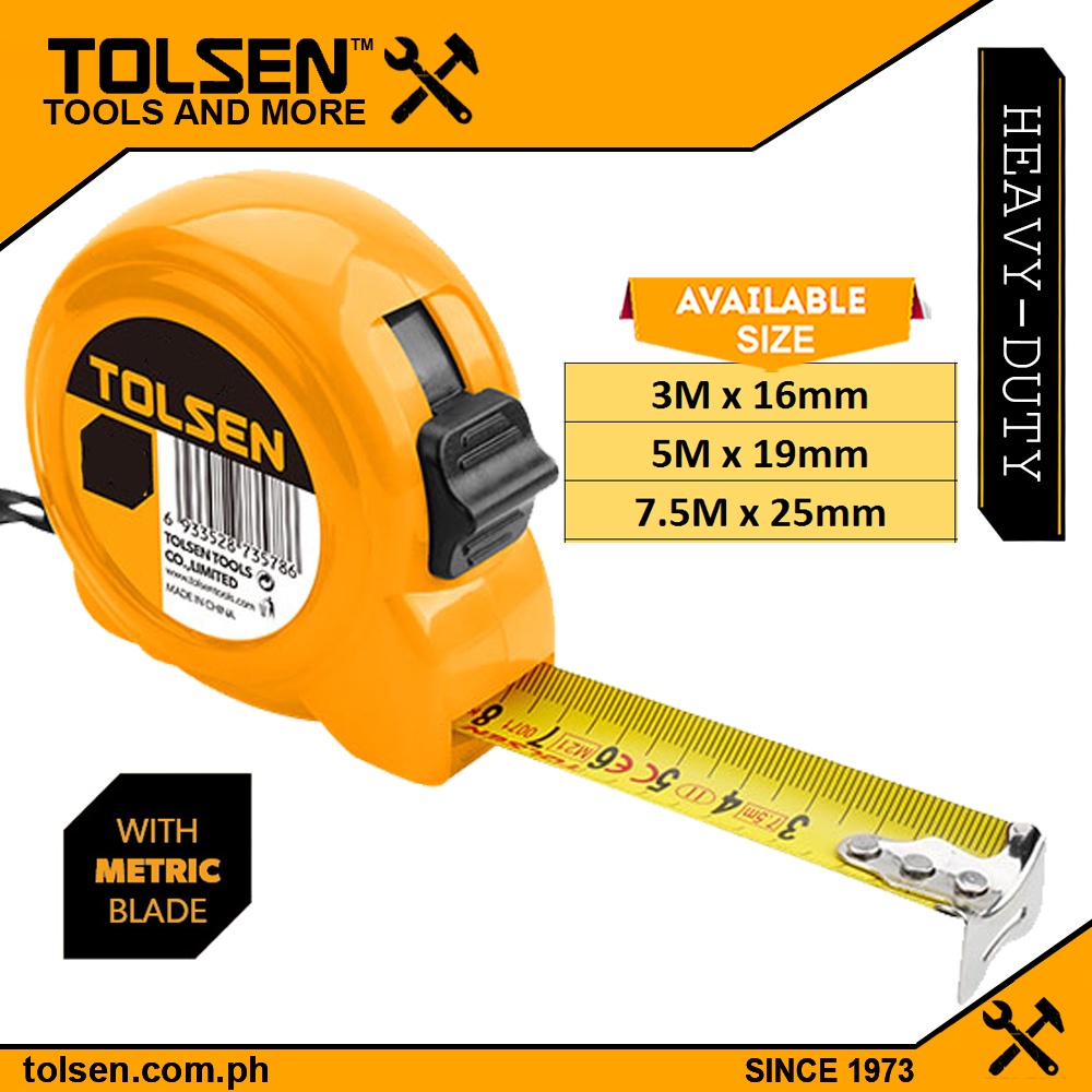 Tolsen Measuring Tape [ONLINE EXCLUSIVE](3M - 7.5M) Metric only ...