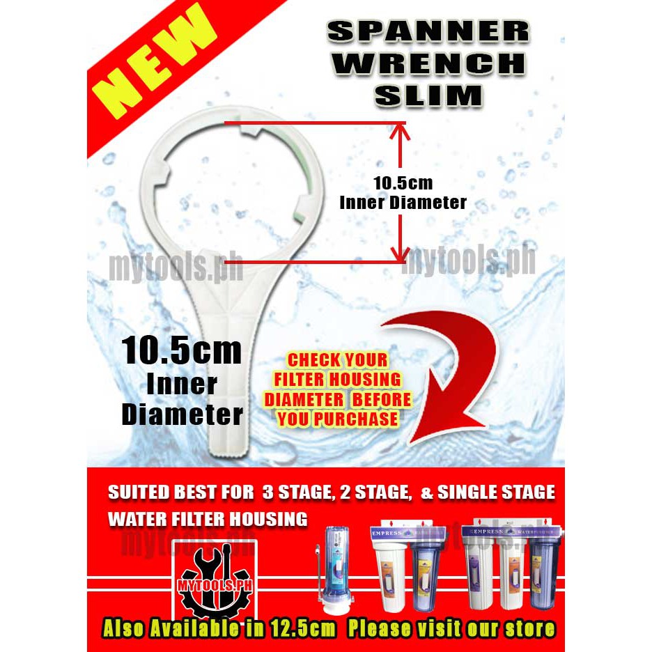 Heavy Duty Slim RO Spanner Wrench (Inner Diameter - 10.5cm) | Shopee ...