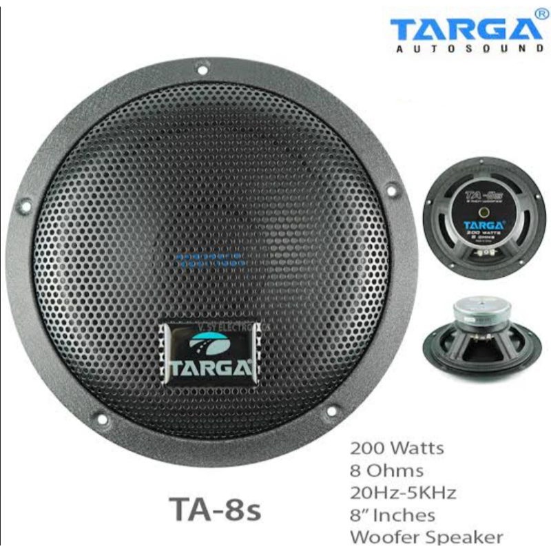 TARGA TA-8S 8" PROFESSIONAL WOOFER SPEAKER 200W | Shopee Philippines