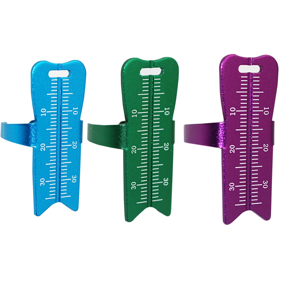 1/3PC Dental Rulers Finger Ruler Measuring Tool Aluminium Dentist Endo ...