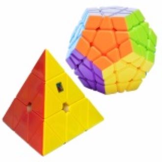 EverSpeed Rubik's Megaminx and Pyraminx Cube Bundle Strickerless ...