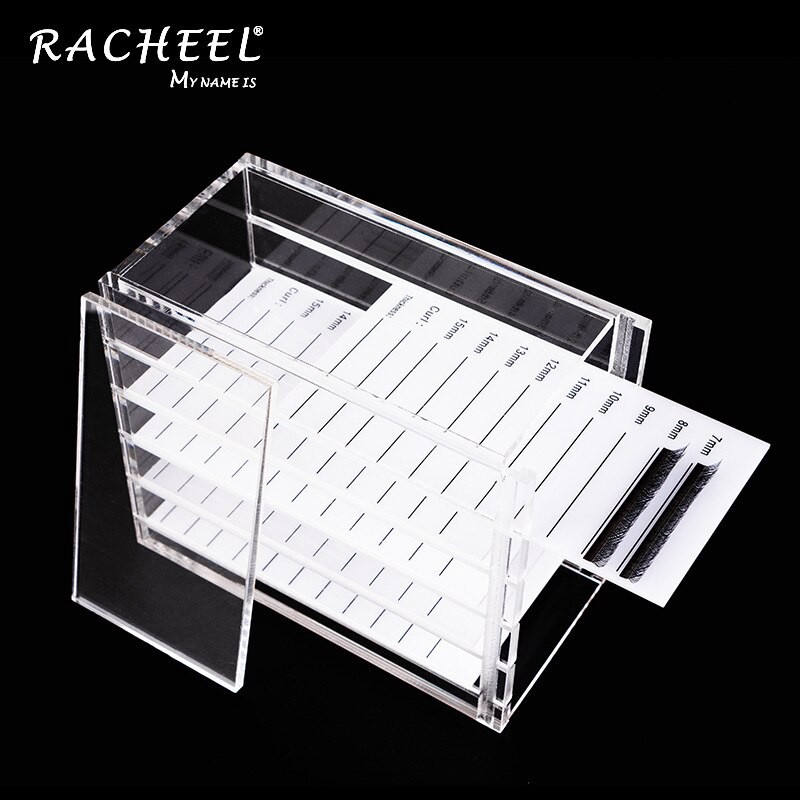 5 Layers Acrylic Transparent Box Lash Display Organizer Case Graft ...