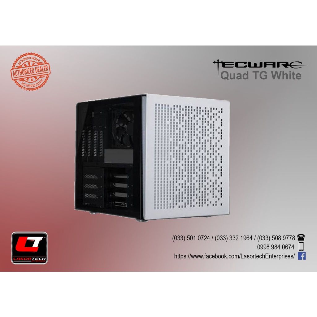 Tecware QUAD TG Mini-Tower Cube Case |White | Shopee Philippines