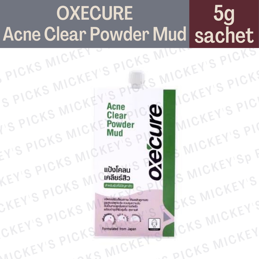 OXECURE Acne Clear Powder Mud 5G Sachet | Shopee Philippines
