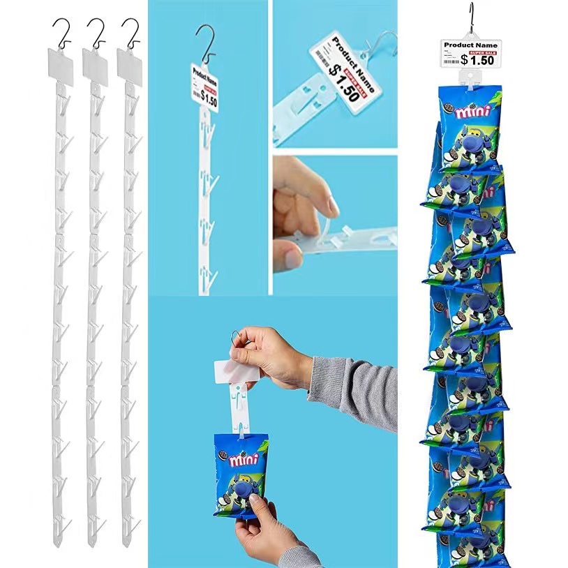 UNIONE Snack Hanging Strips Store Hang Snacks Display Hanger Hooks ...