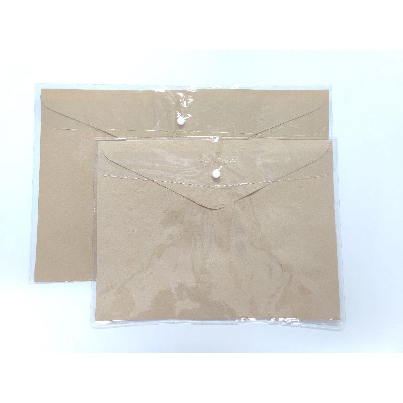 2pcs Brown Envelope with Plastic Cover Short or Long | Shopee Philippines