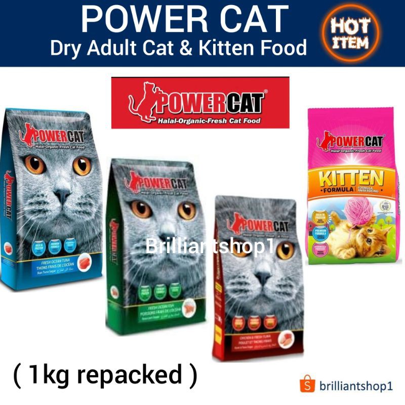 Power Cat Dry Cat Food & Kitten Food ( 1kg repacked) | Shopee Philippines