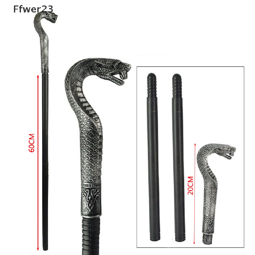 Ffwer23 Snake Head Scepter Toy Craved Skull Head Pharaoh King Magical ...