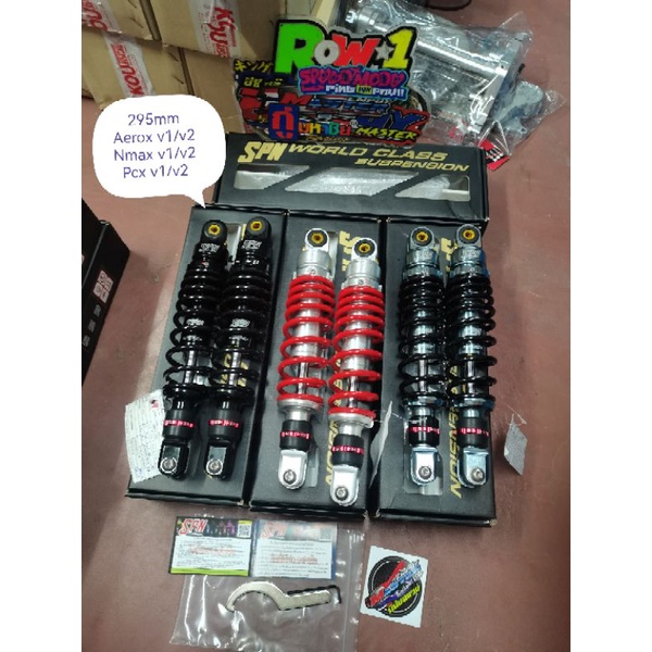 SPN dual shock 295mm rebound for Aerox v1 v2, Nmaxv1 v2, Pcx 150 160 ...