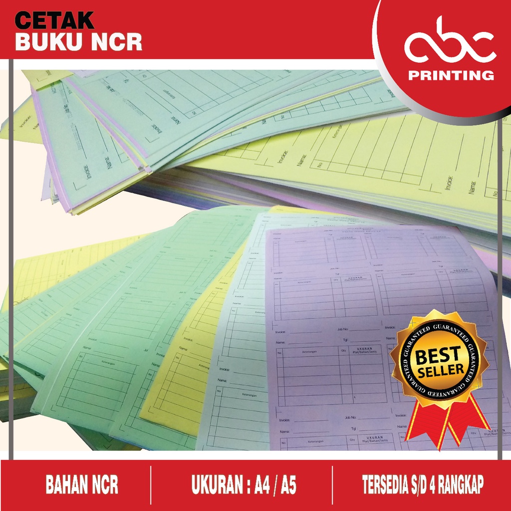 Print NCR Notes/Receipts/Bon/Road Letters Can order Only 2-1 ply, A4 ...