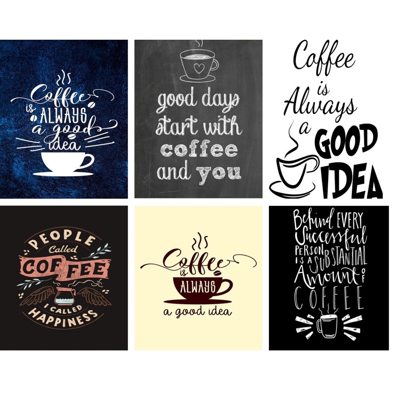 Coffee/Milk Tea Wall Decoration Laminated A4 Size | Shopee Philippines