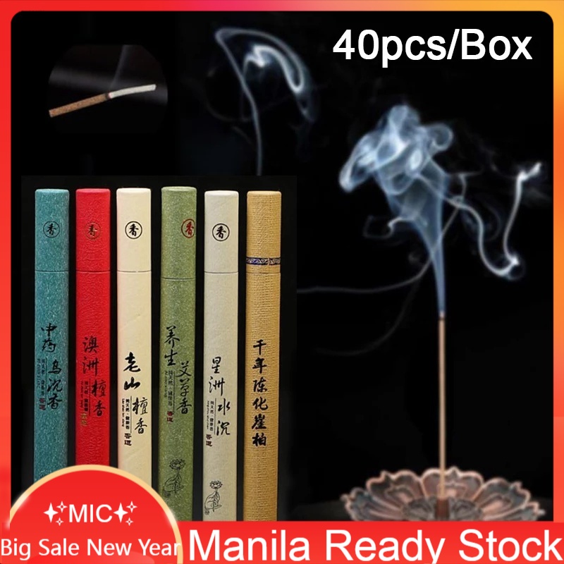 MIC 40Pcs Incense Stick Burner Sandalwood Scent Insense Buddha Insenso ...