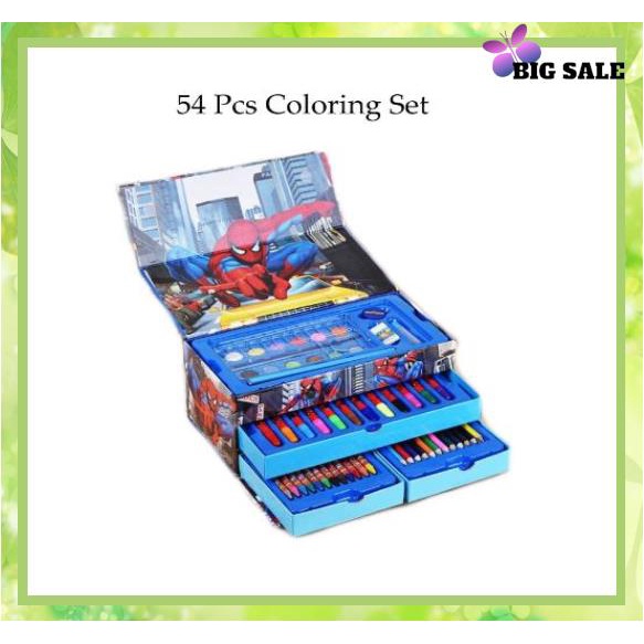54pcs art set kids drawing art set cartoon character painting pen color ...
