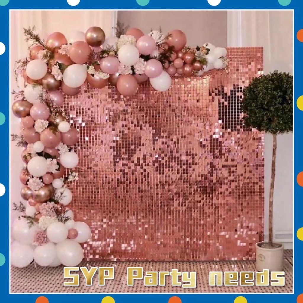2meters Foil Curtain Backdrops Birthday Party Decorations Sequin Wall