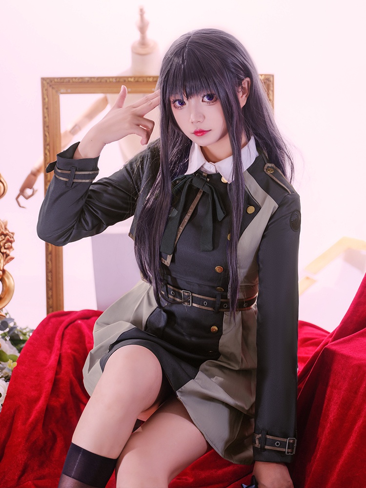 Chisato Nishikigi Cosplay Costume Anime Lycoris Recoil Red Dress ...