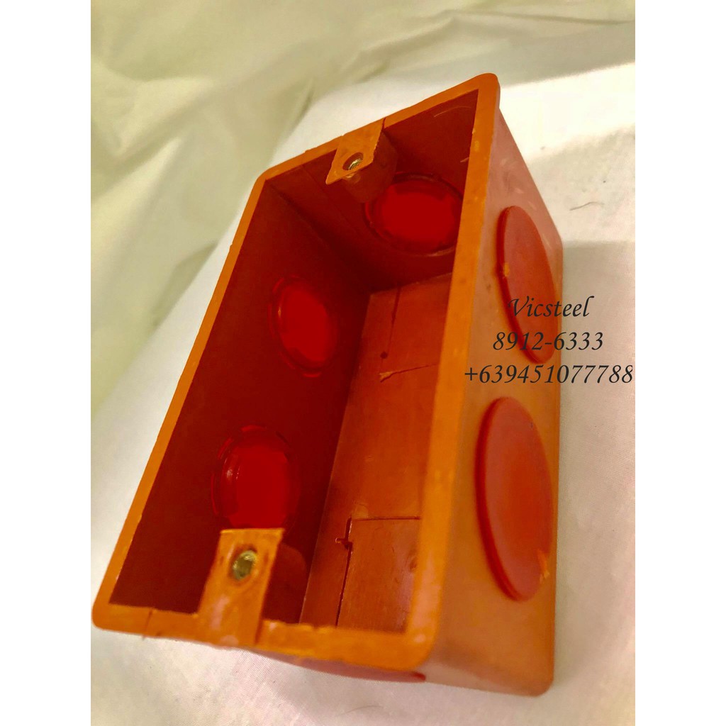PVC Utility Box 2 x 4 Plastic Orange with cover sold per set | Shopee ...