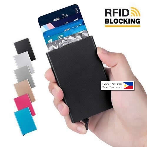 Aluminum RFID security credit card wallet card case | Shopee Philippines