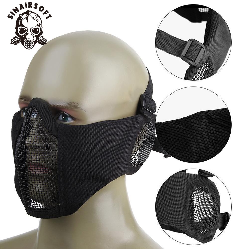 EmersonGear V14 Half Face Steel Wire Mouth Guard Skull Mask Outdoor ...
