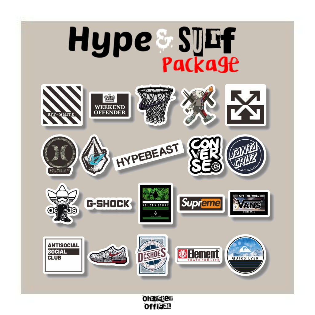 Hypebeast TUMBLR STICKER & SURF PACKAGE STICKER VINYL AESTHETIC CASE ...