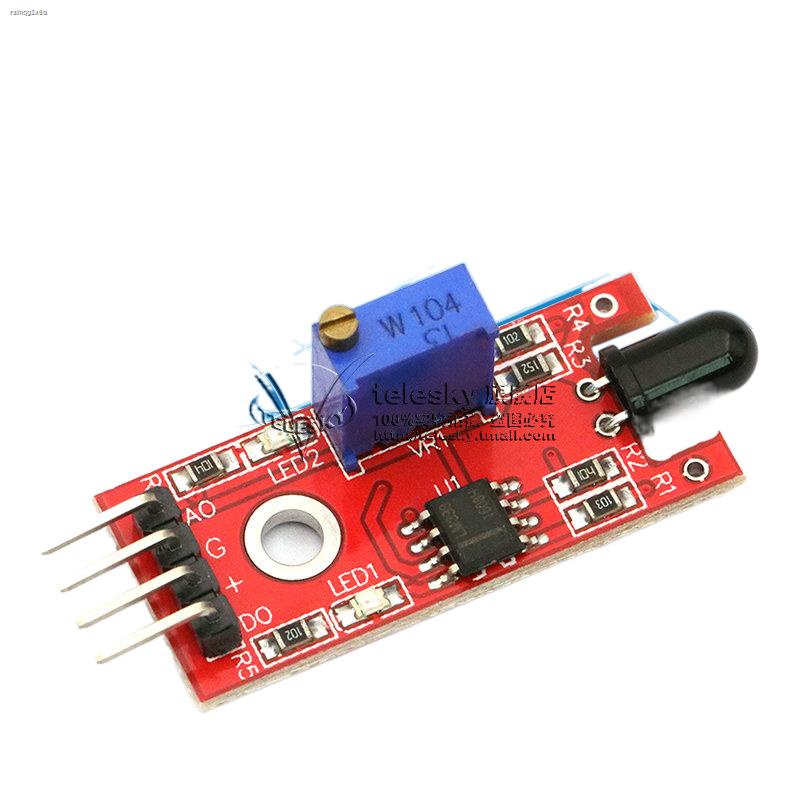 Telesky Flame Sensor Module Trolley Fire Source Detection Board Fire Source Detection Alarm For
