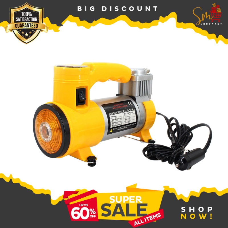 Shopmanyph AC Pro Portable Heavy Air Compressor Pump with Working Light ...