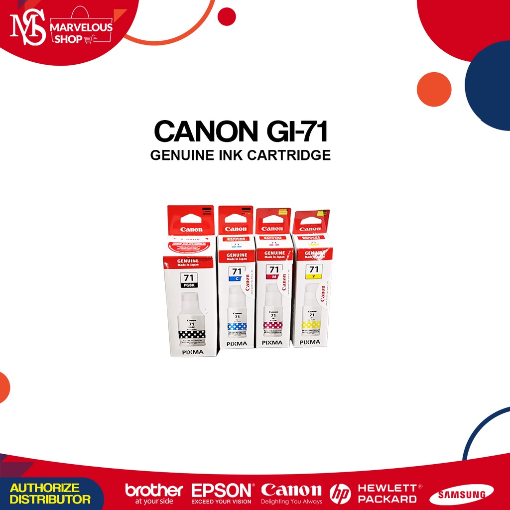 Canon Pixma GI-71 Pigment Genuine Ink Set | Shopee Philippines