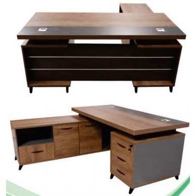 FLRCC EXECUTIVE L SHAPED TABLE SQ-1716- 1.6M , 1.8M , 2M WOODEN ...