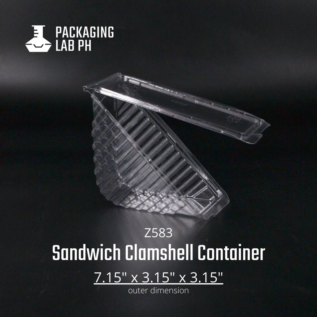 [10pcs] Sandwich Box / Plastic Clamshell Sandwich Box | Shopee Philippines
