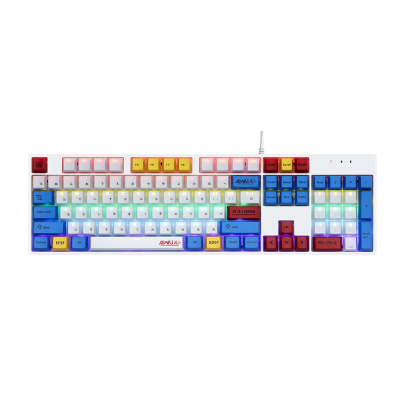 Zeus x Gundam RGB Backlit Mechanical Gaming Keyboard 104 Keys Blue ...