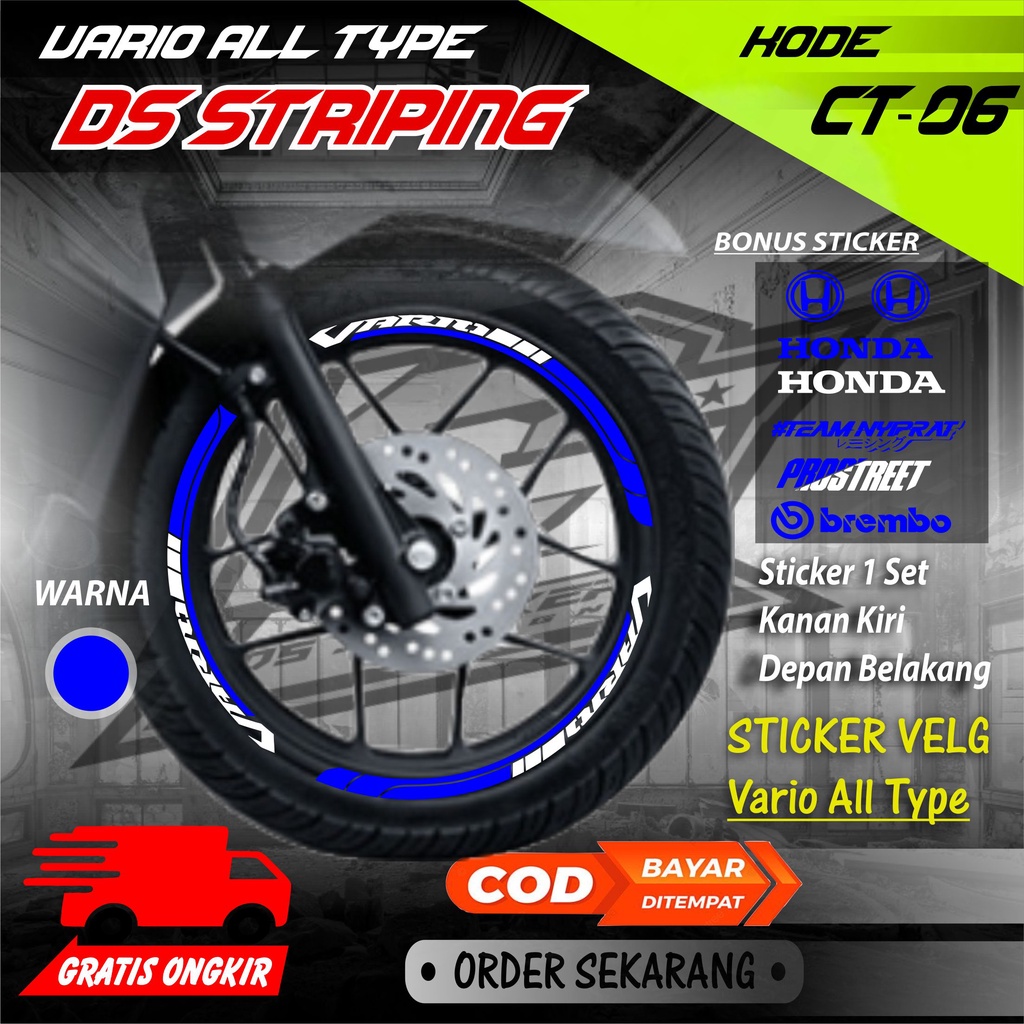 Ct-06 Cutting Stickers Racing Rim Stickers Lis List Variations Vario ...