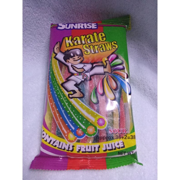 Sunrise karate straws Gummy candys 16g 38pcs | Shopee Philippines
