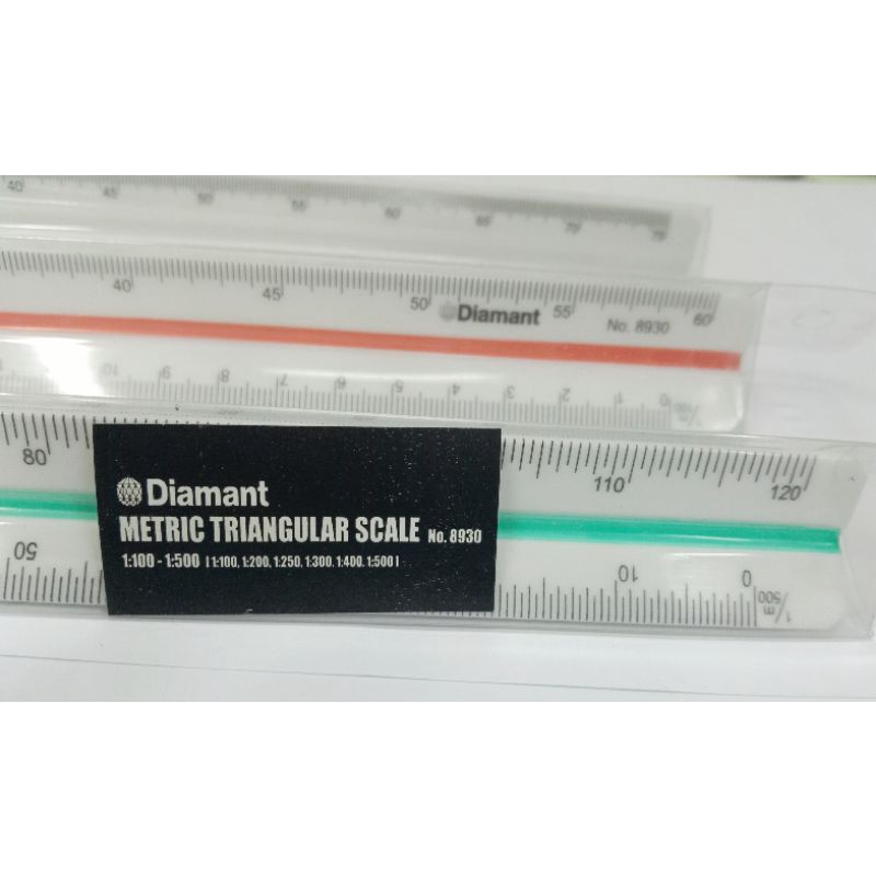Triangular Metric Scale, 1:100 - 1:500, 12" in PP case | Shopee Philippines