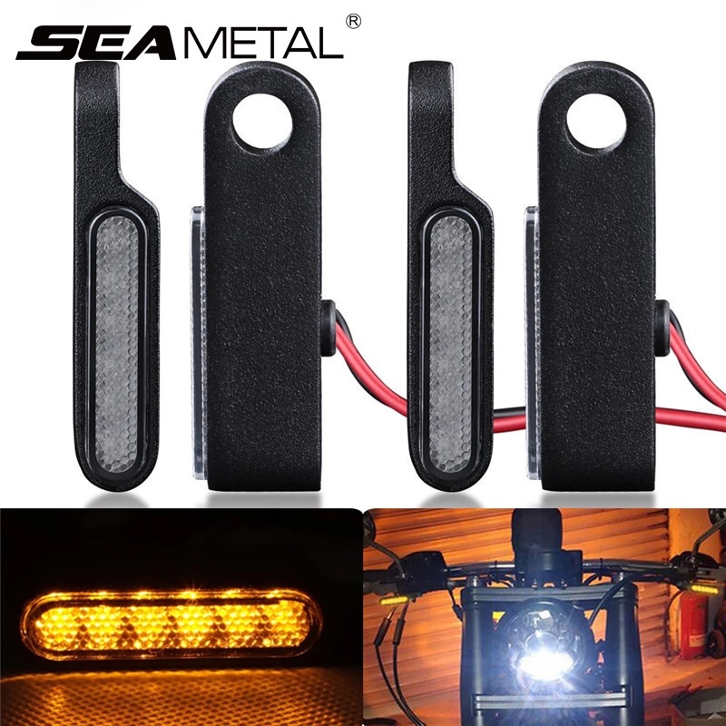SEAMETAL 12V Motorcycle LED Turn Signal Light Aluminum Alloy ...
