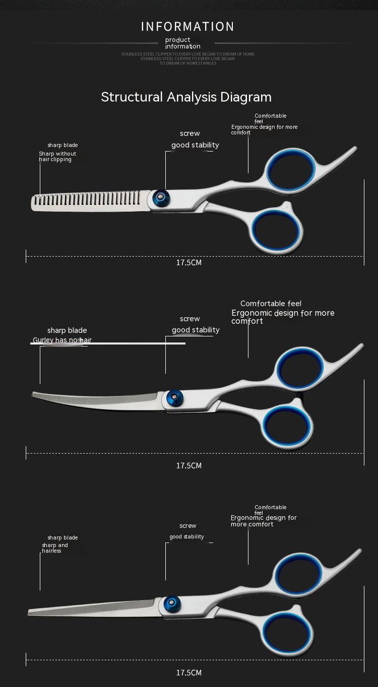 【Fast delivery】grooming scissors for dogs Pet Dog Seam Scissors Curved Up and Down Scissors ...