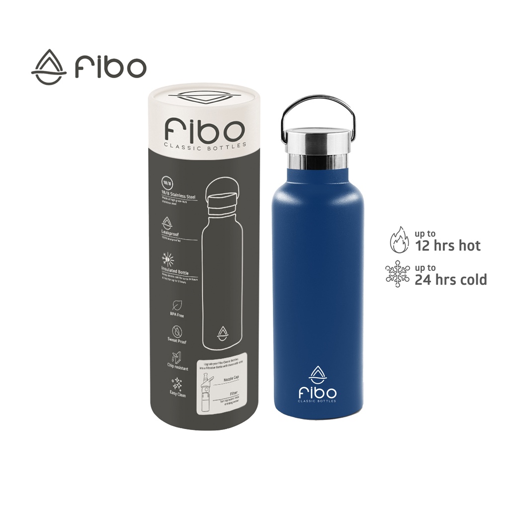 Fibo Classic Bottles 22oz Insulated Stainless Steel Drinking Water ...