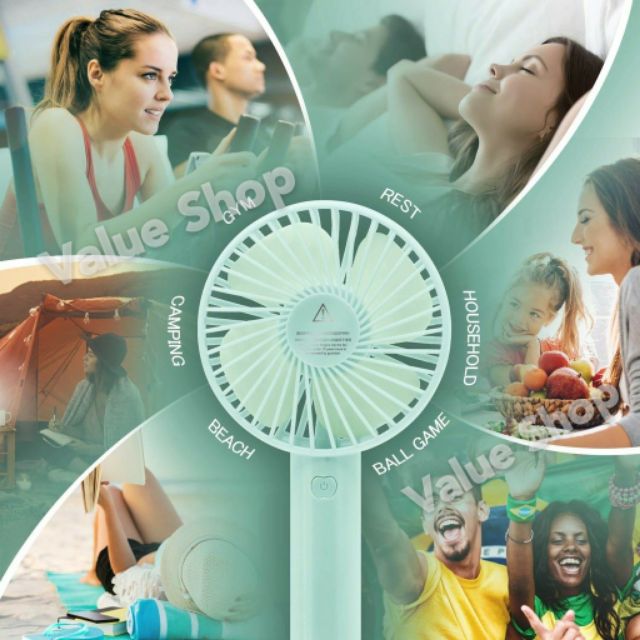 Portable Handheld Mini Stand Fan Desktop Cooling Office Rechargeable ...