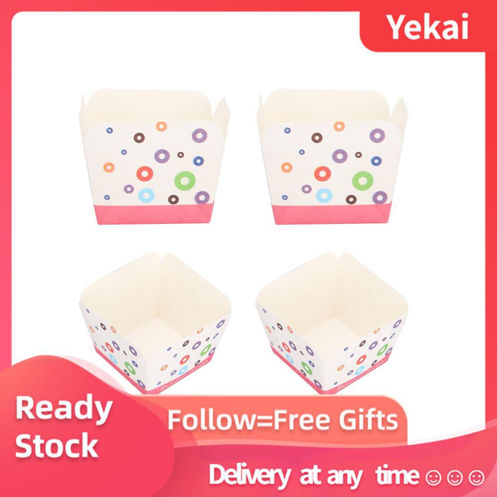 Yekai 200pcs Square Muffin Cupcake Liner Wrapper High Temperature ...