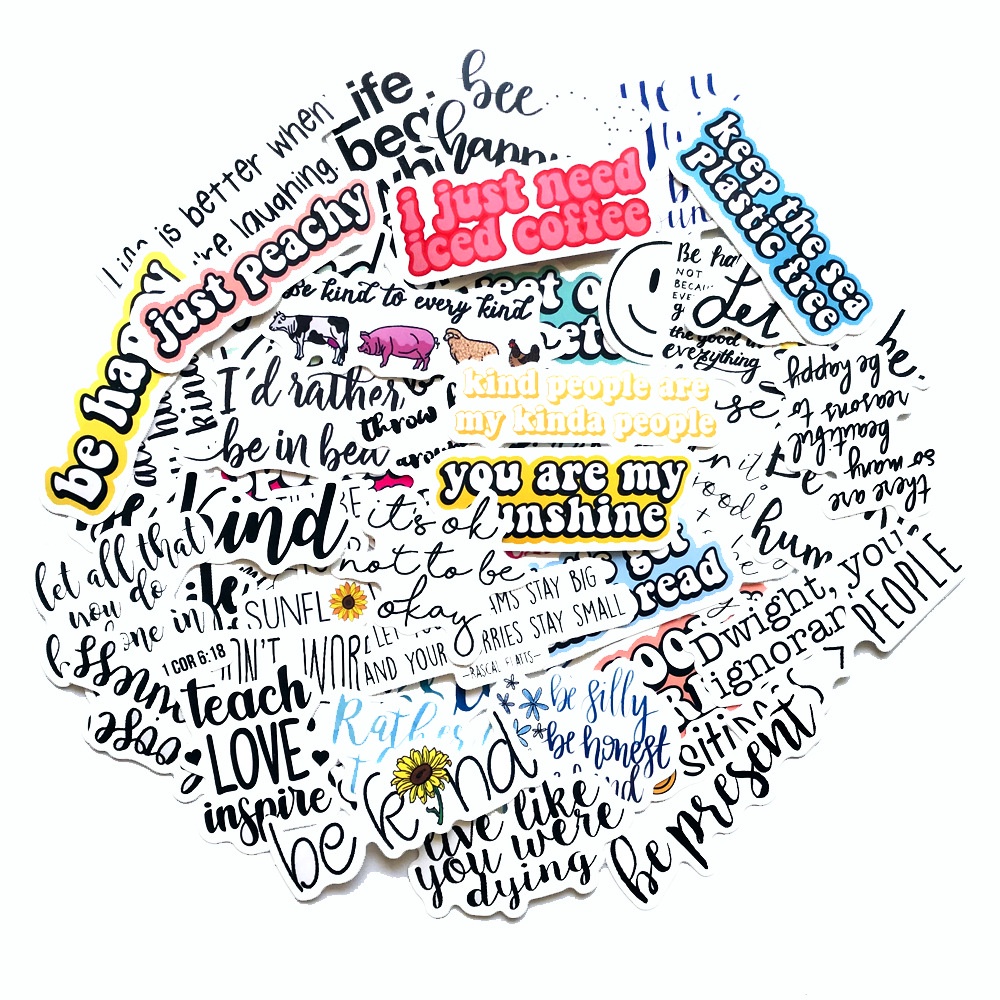 Cuessi 50pcs Motivational Quotes Sticker Inspirational Stickers ...