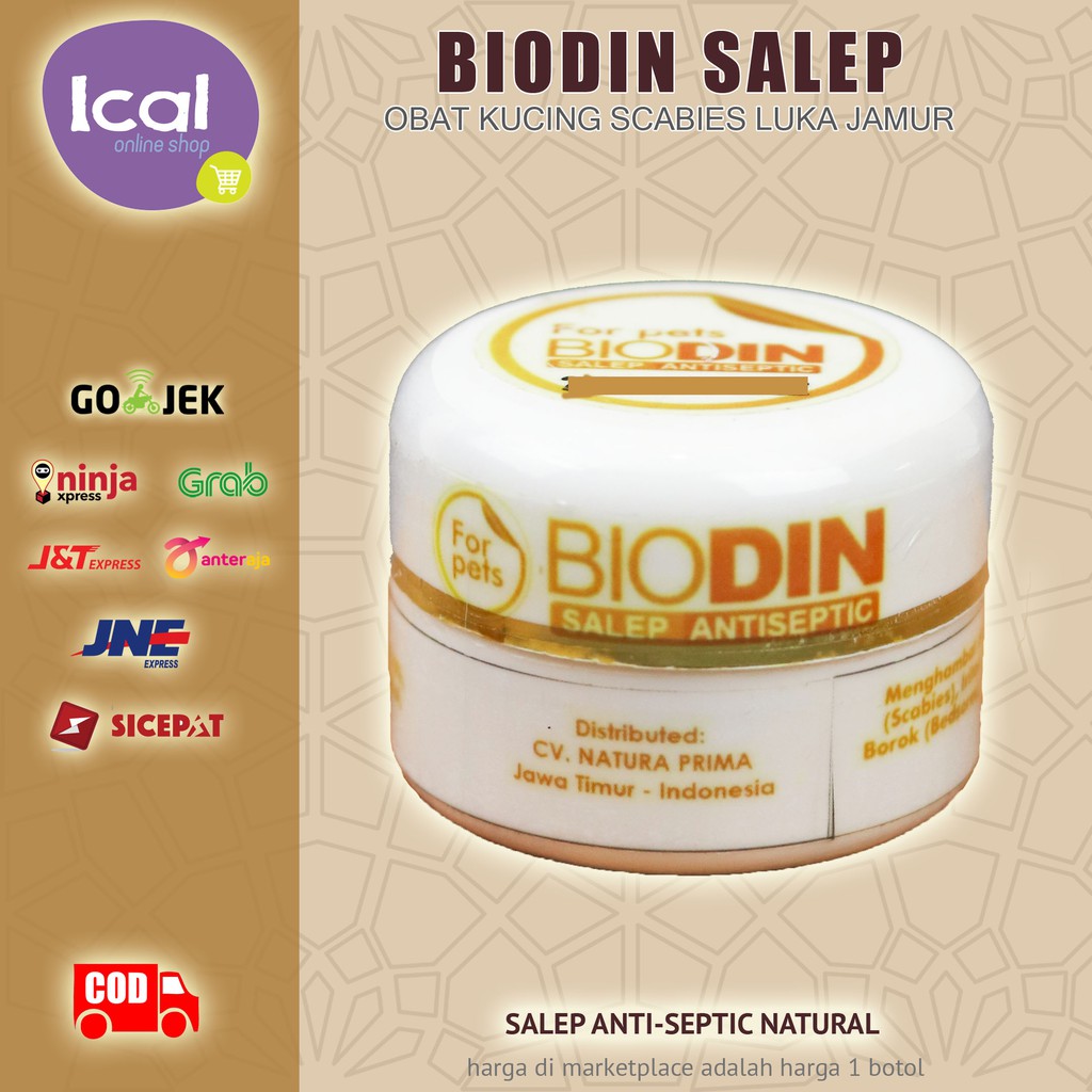 BIODIN Ointment Medicine for Scabies Demodex Fungal Wounds for Cats and ...