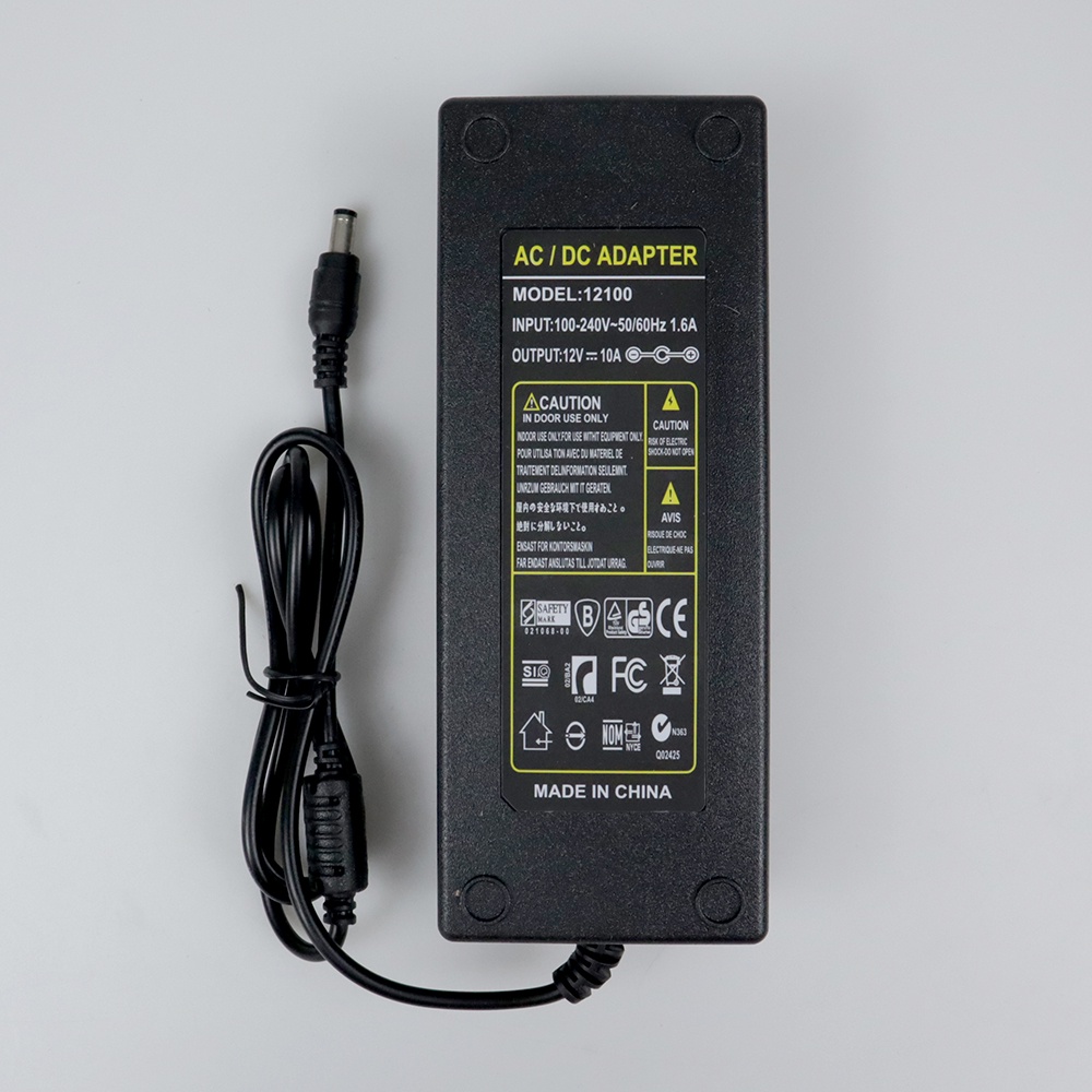 Adapter 12v 10A real power Supply 10A 12v monitor led strip cctv dvr ...