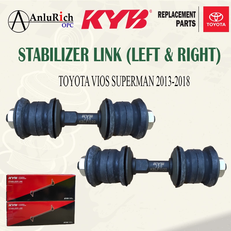 STABILIZER LINK SET (2PCS) TOYOTA VIOS SUPERMAN 2013-2018 KYB KSLF1120 ...