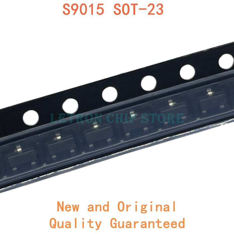 100 pces s9015 sot-23 mmbt9015lt1g m6 pnp 0.1a 45v sot23 smd transistor ...
