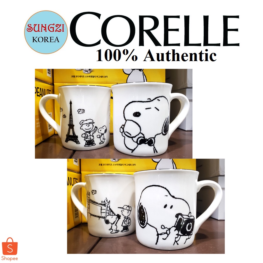 CORELLE Coordinates X Peanuts Snoopy Edition Mug 380ml 4 Piece Set ...