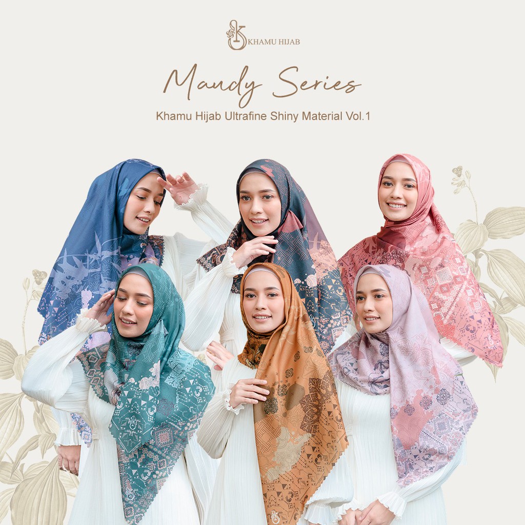 Khamu Hijab - Maudy Series Hijab Printing Rectangular Hijab Voal ...